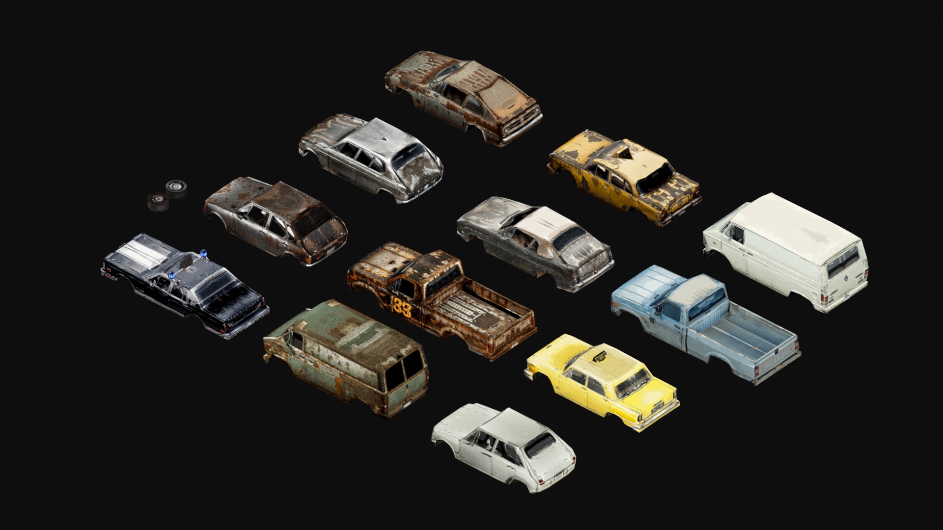 3D model PS1 - PSX Retro Car PACK VR / AR / low-poly | CGTrader