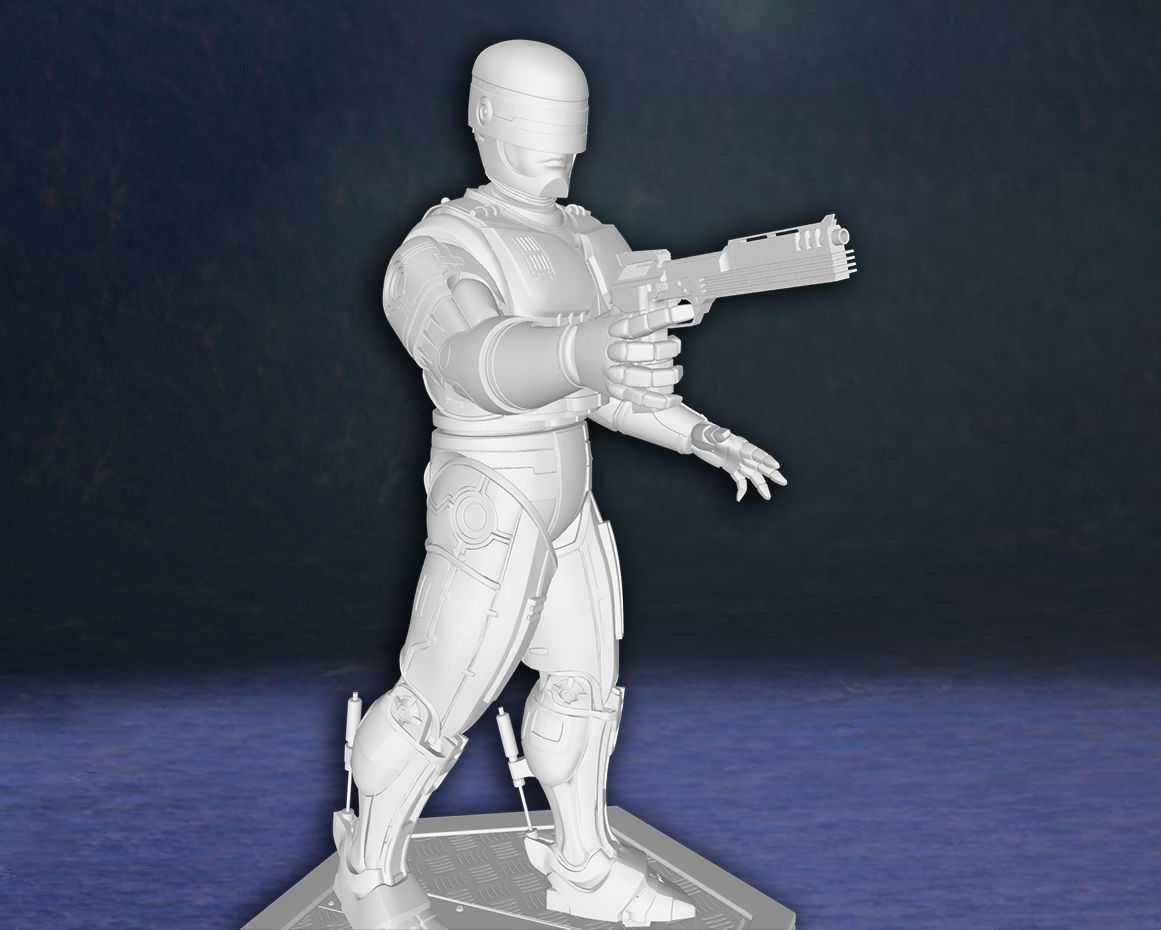 Robocop Alex Murphy Hero Action Figures Custom 3D Print Model 3D model ...