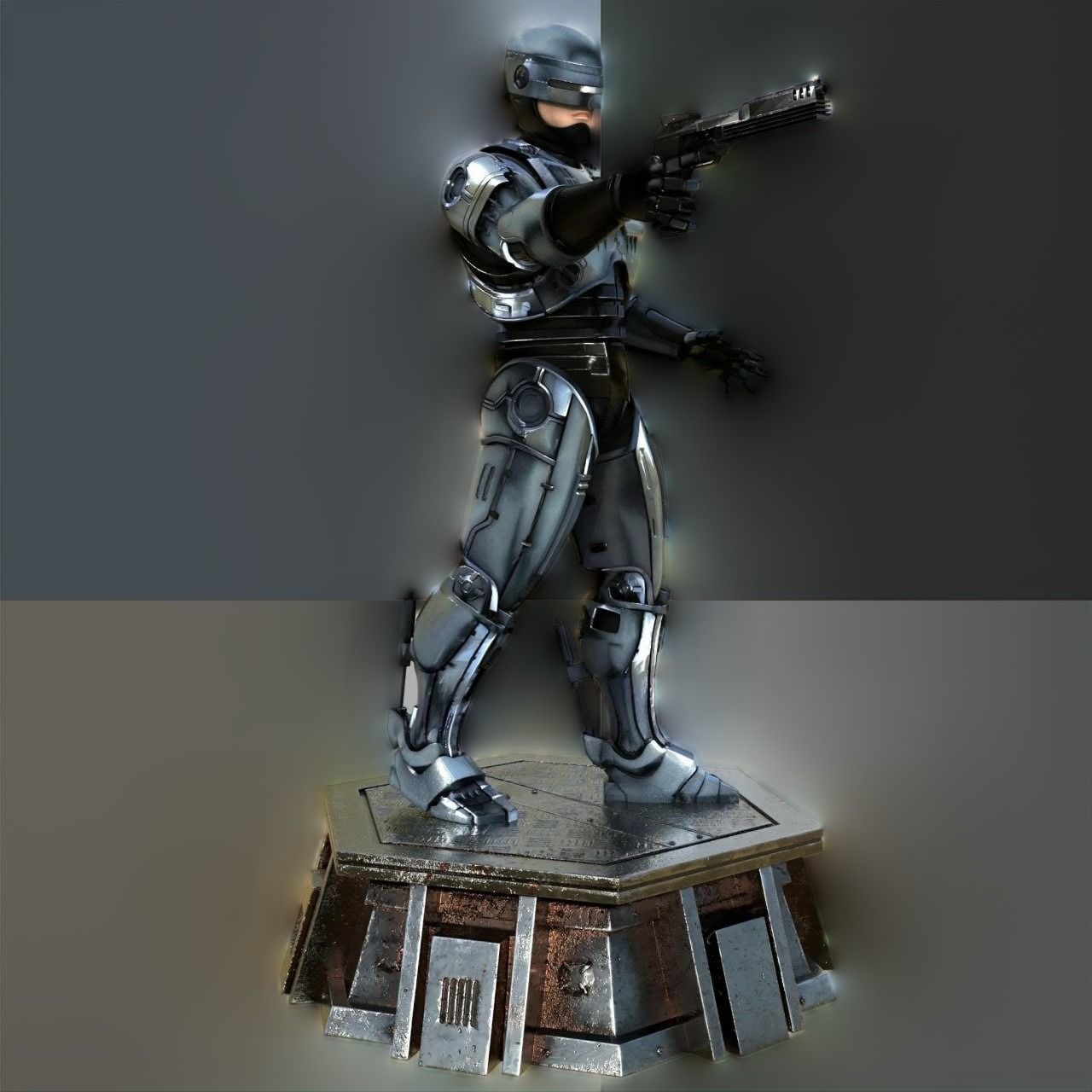 Robocop Alex Murphy Hero Action Figures Custom 3D Print Model 3D model ...