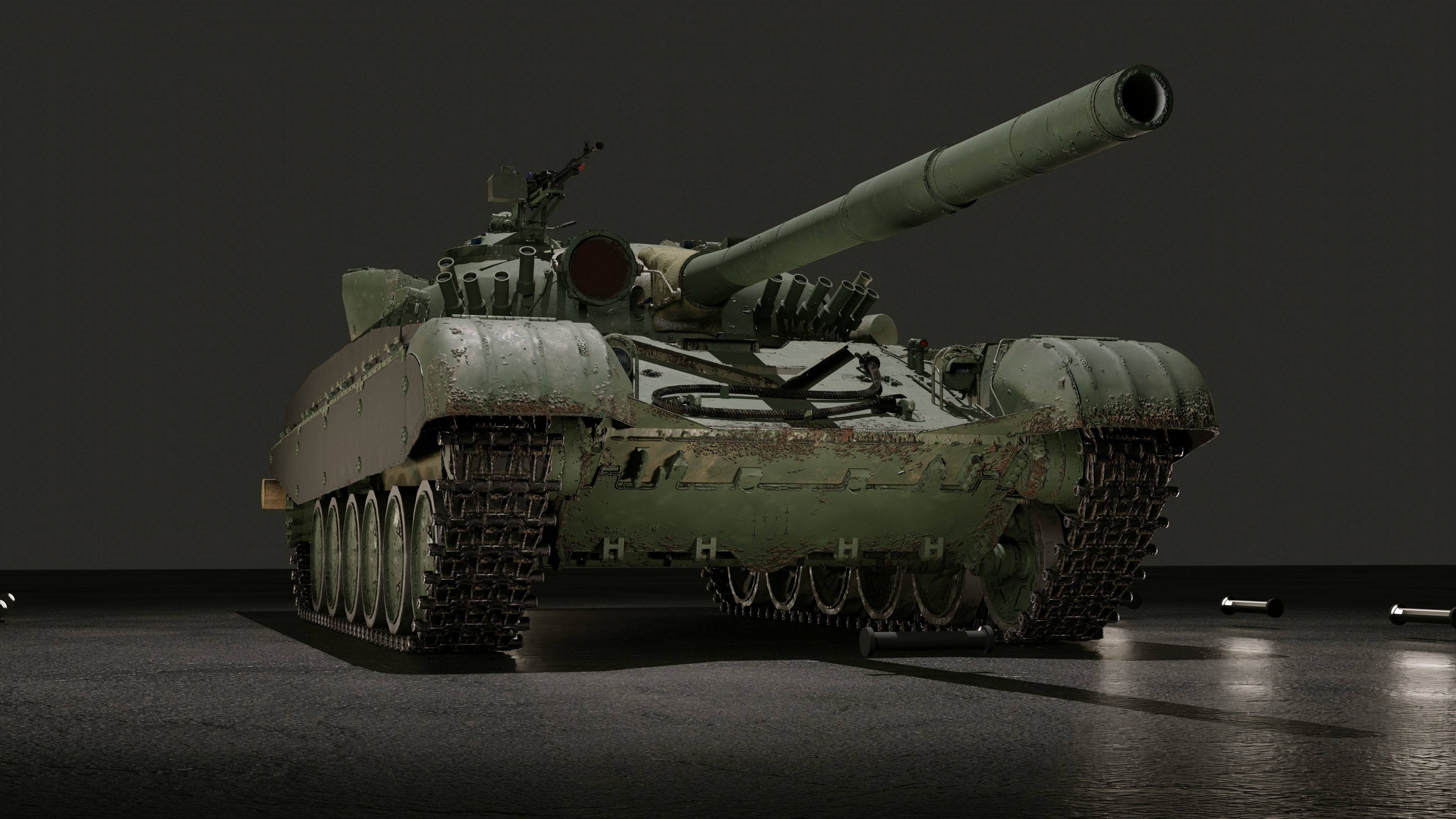 T72M tank free 3D model | CGTrader