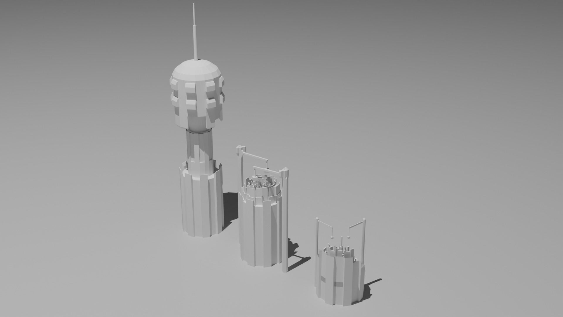 Futuristic Buildings Phase Bundle free VR / AR / low-poly 3D model ...