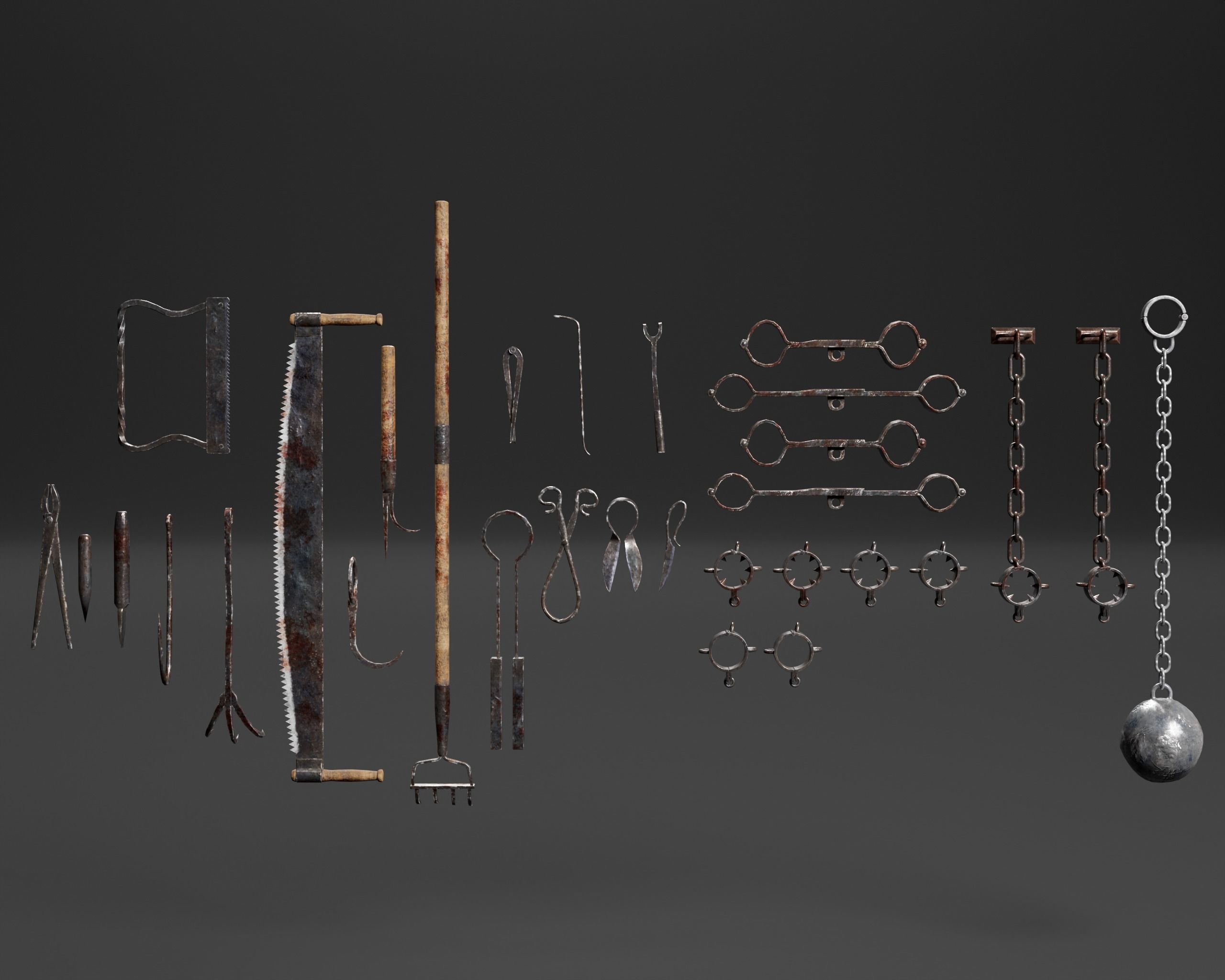 3D Model Collection Medieval Torture Tools VR / AR / low-poly | CGTrader