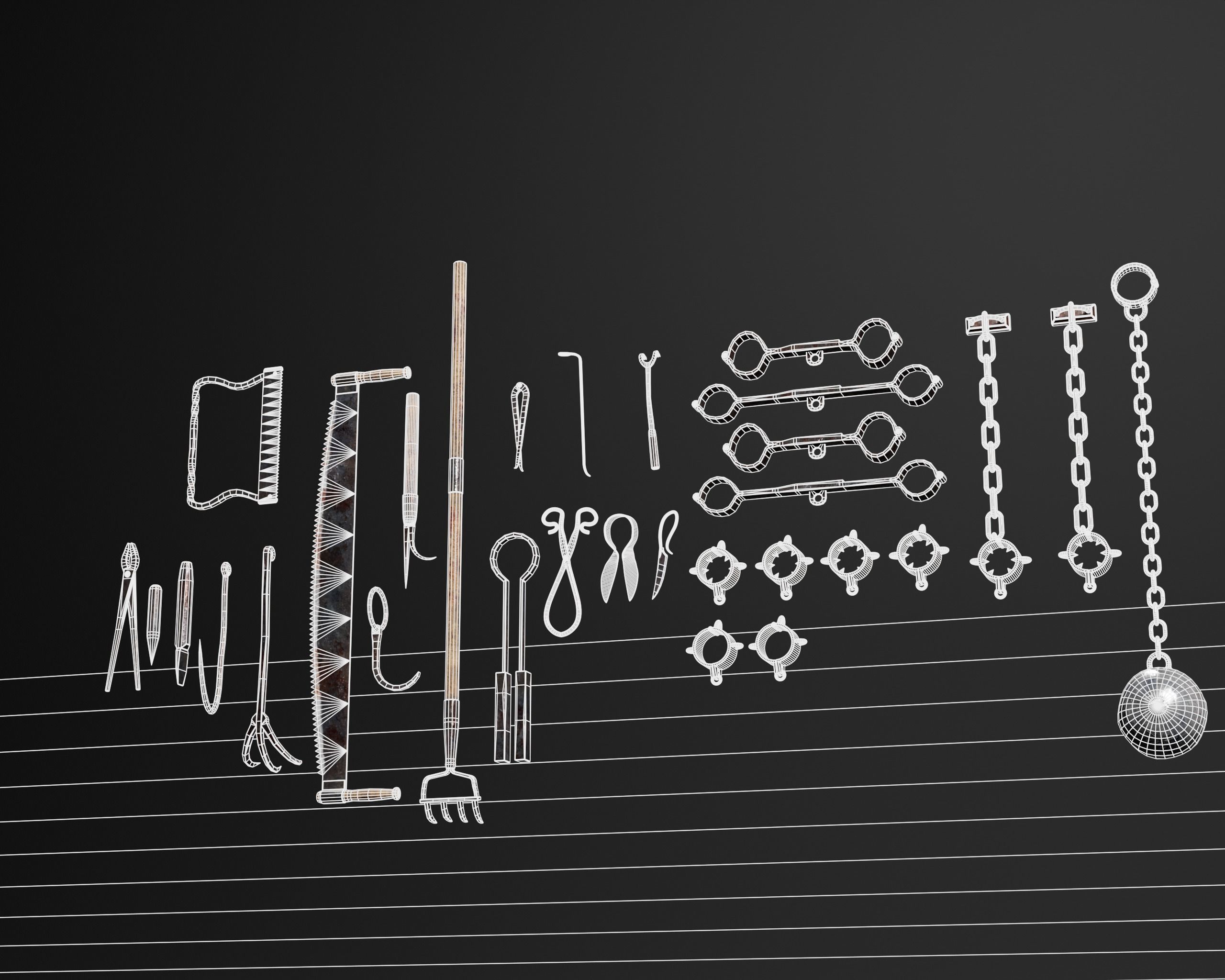 3D Model Collection Medieval Torture Tools VR / AR / low-poly | CGTrader