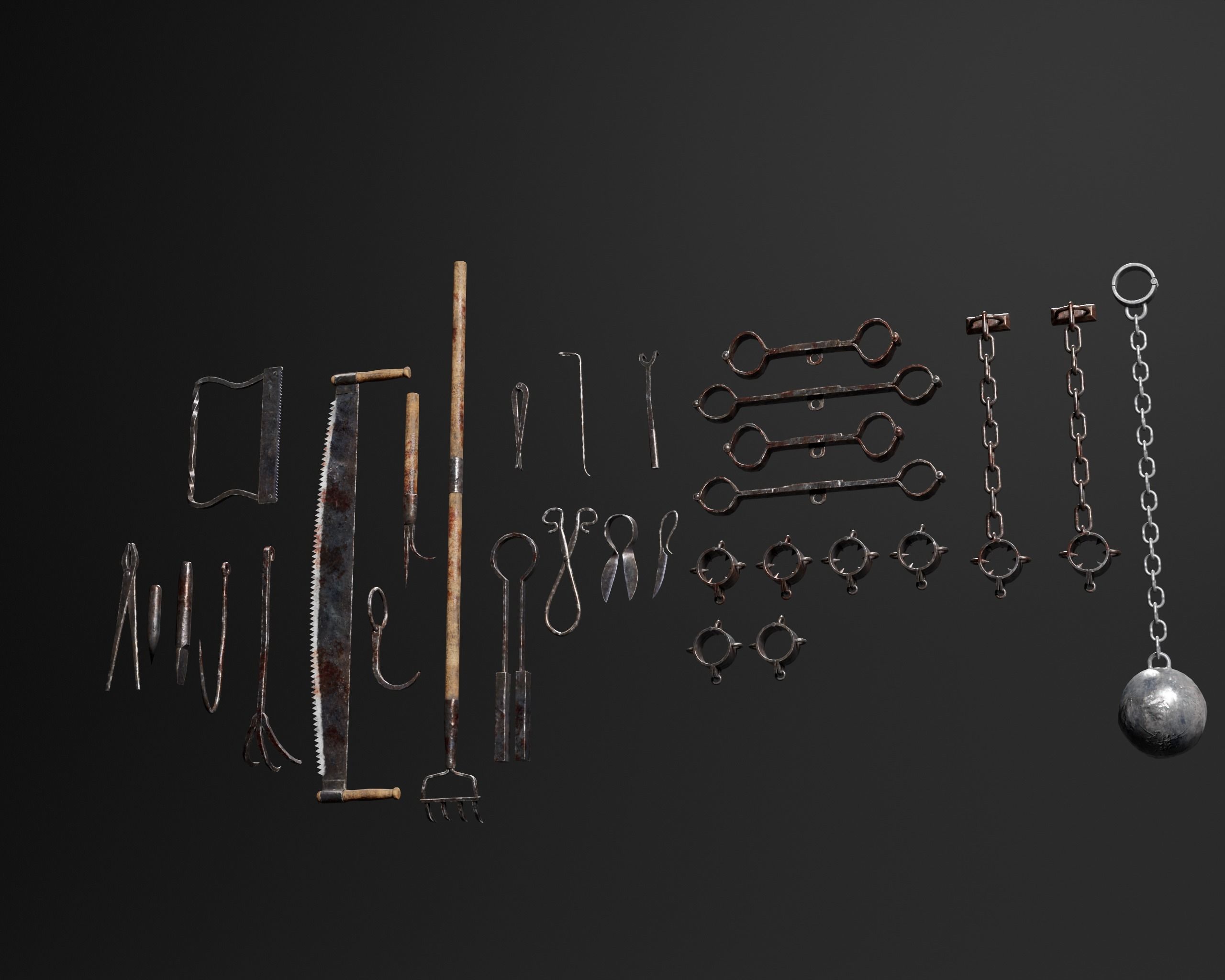 3D Model Collection Medieval Torture Tools VR / AR / low-poly | CGTrader