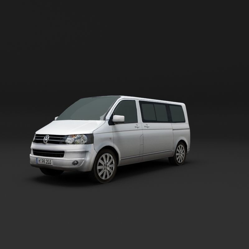3D model Volkswagen Transporter T5 Multivan Facelift VR / AR / low-poly ...