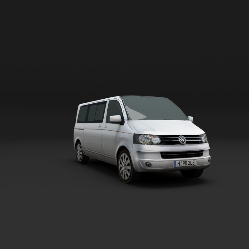 3D model Volkswagen Transporter T5 Multivan Facelift VR / AR / low-poly ...