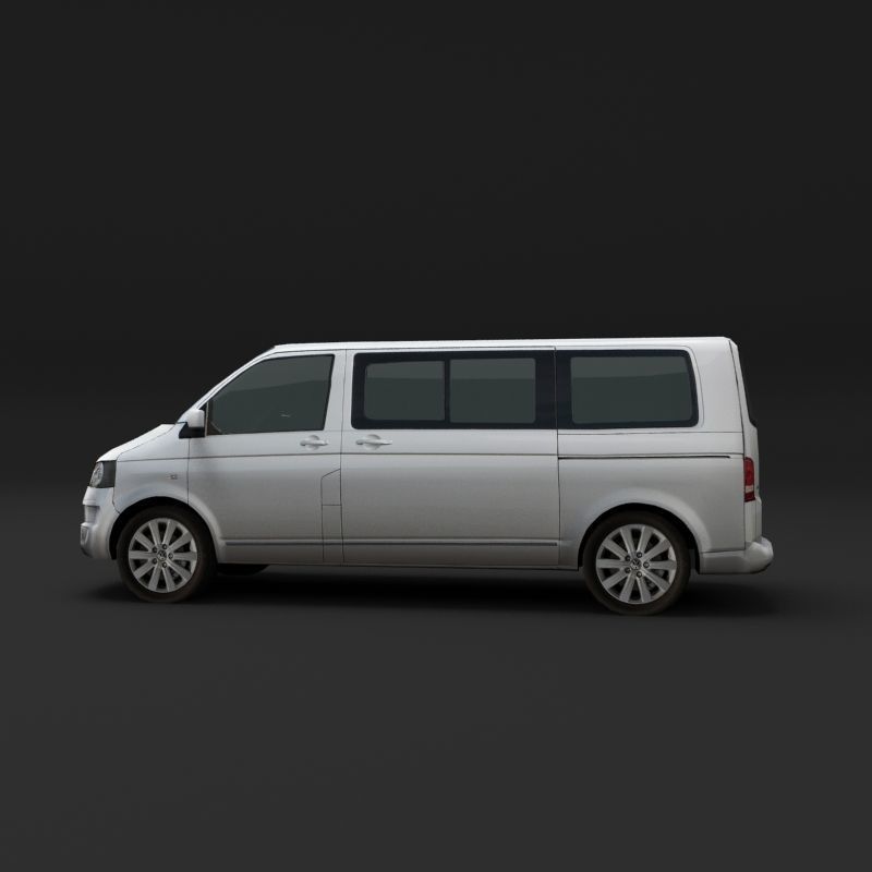 3D model Volkswagen Transporter T5 Multivan Facelift VR / AR / low-poly ...