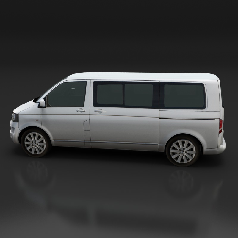 3D model Volkswagen Transporter T5 Multivan Facelift VR / AR / low-poly ...