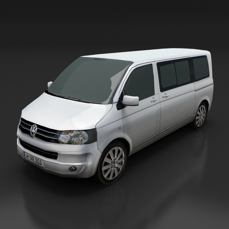 3D model Volkswagen Transporter T5 Multivan Facelift VR / AR / low-poly ...