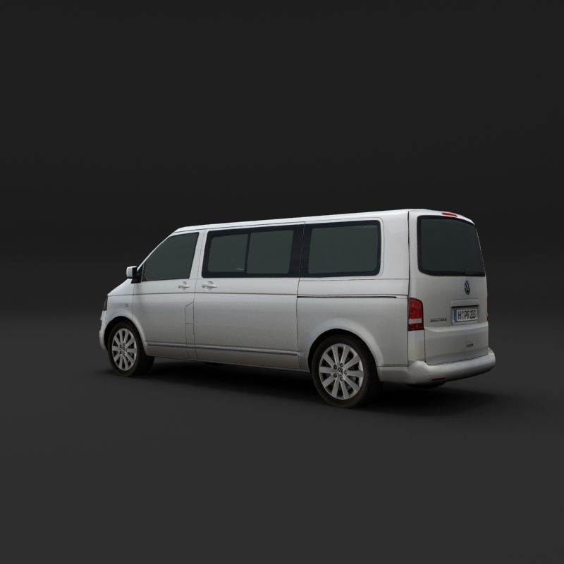 3D model Volkswagen Transporter T5 Multivan Facelift VR / AR / low-poly ...