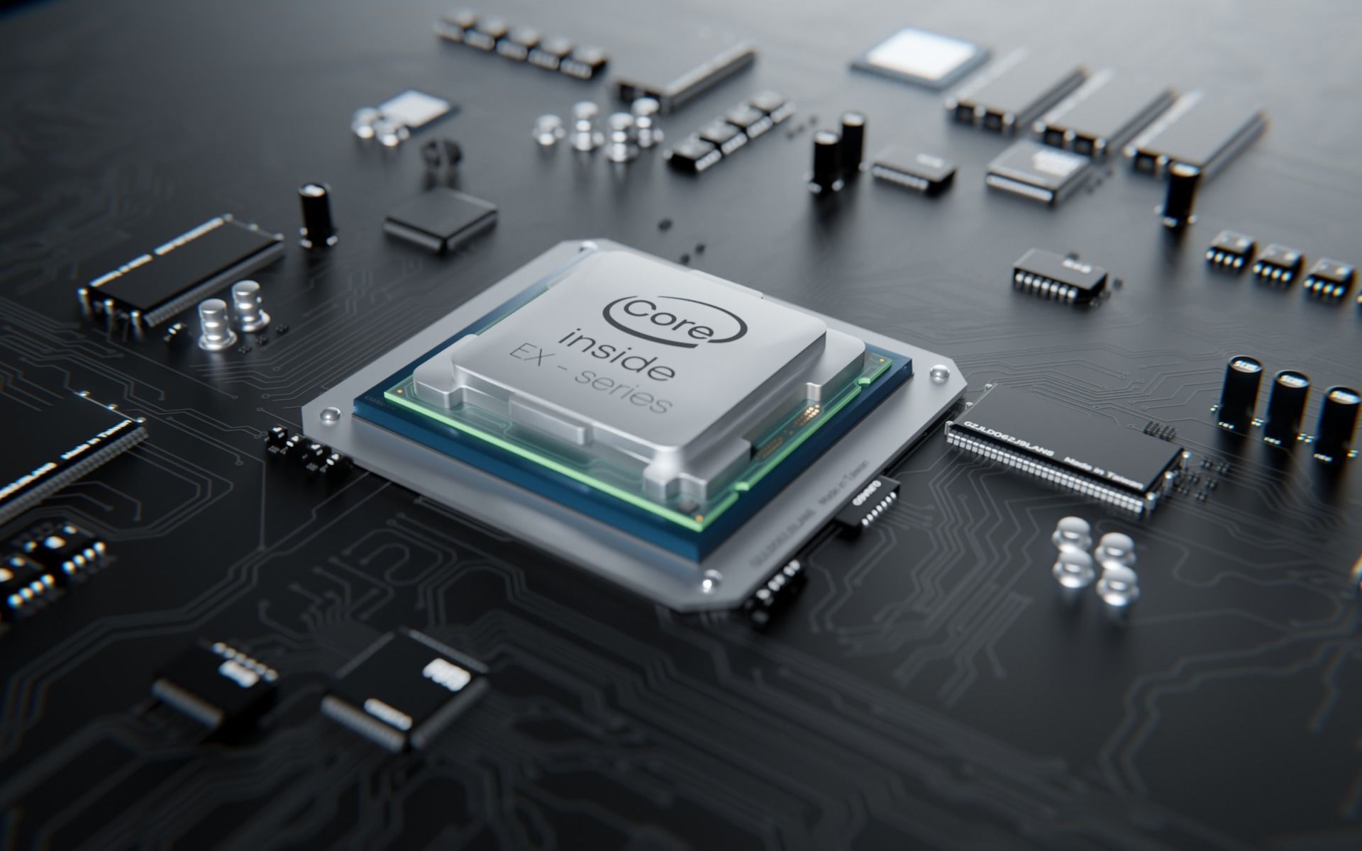 Motherboard with CPU component 3D model | CGTrader