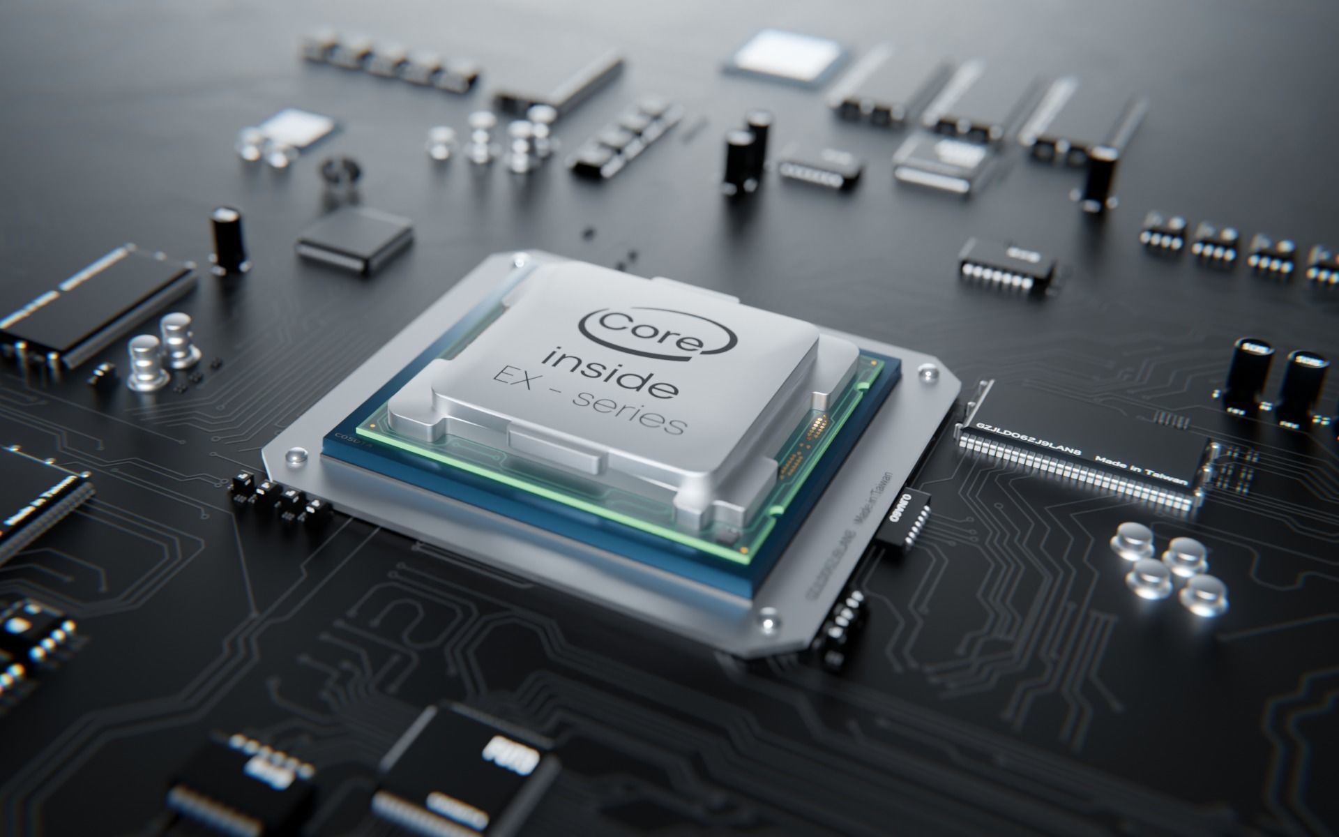 Motherboard with CPU component 3D model | CGTrader