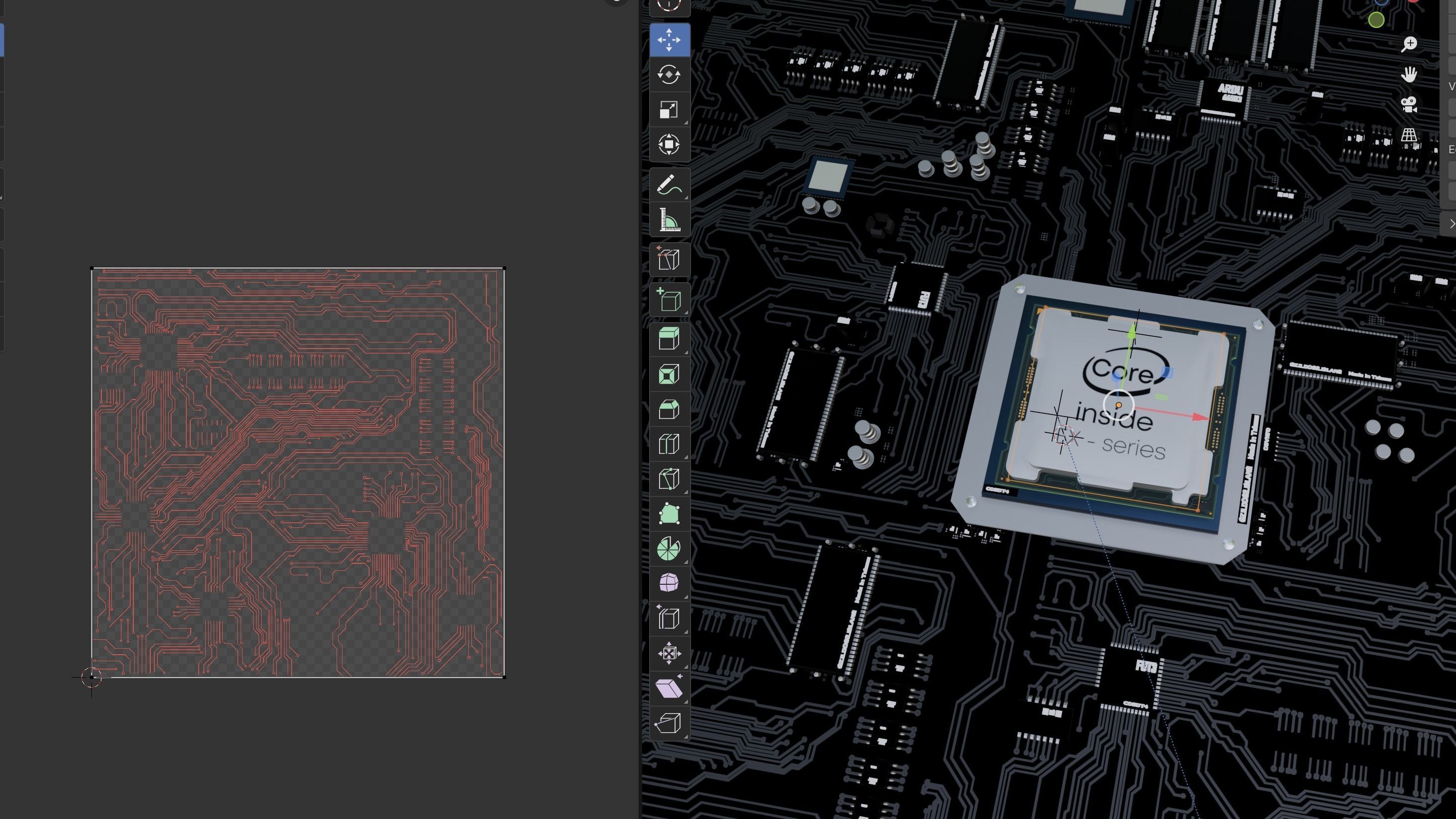 Motherboard with CPU component 3D model | CGTrader