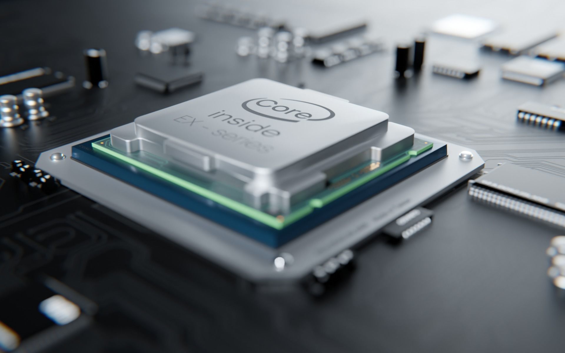 Motherboard with CPU component 3D model | CGTrader