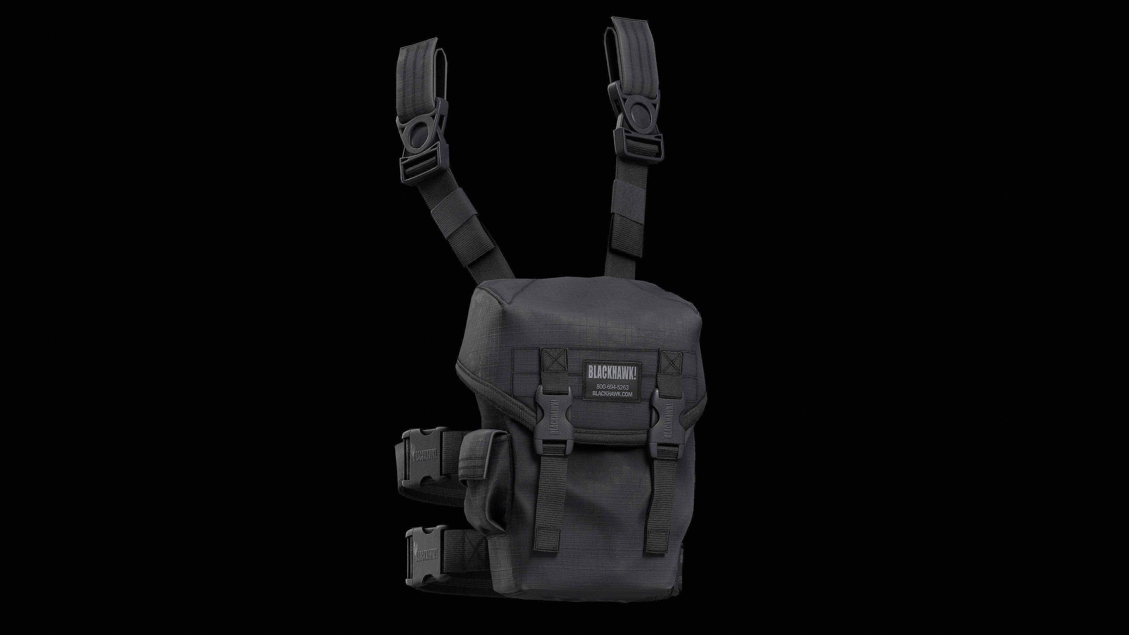 3D model BLACKHAWK Omega Elite Gas Mask Pouch VR / AR / low-poly | CGTrader