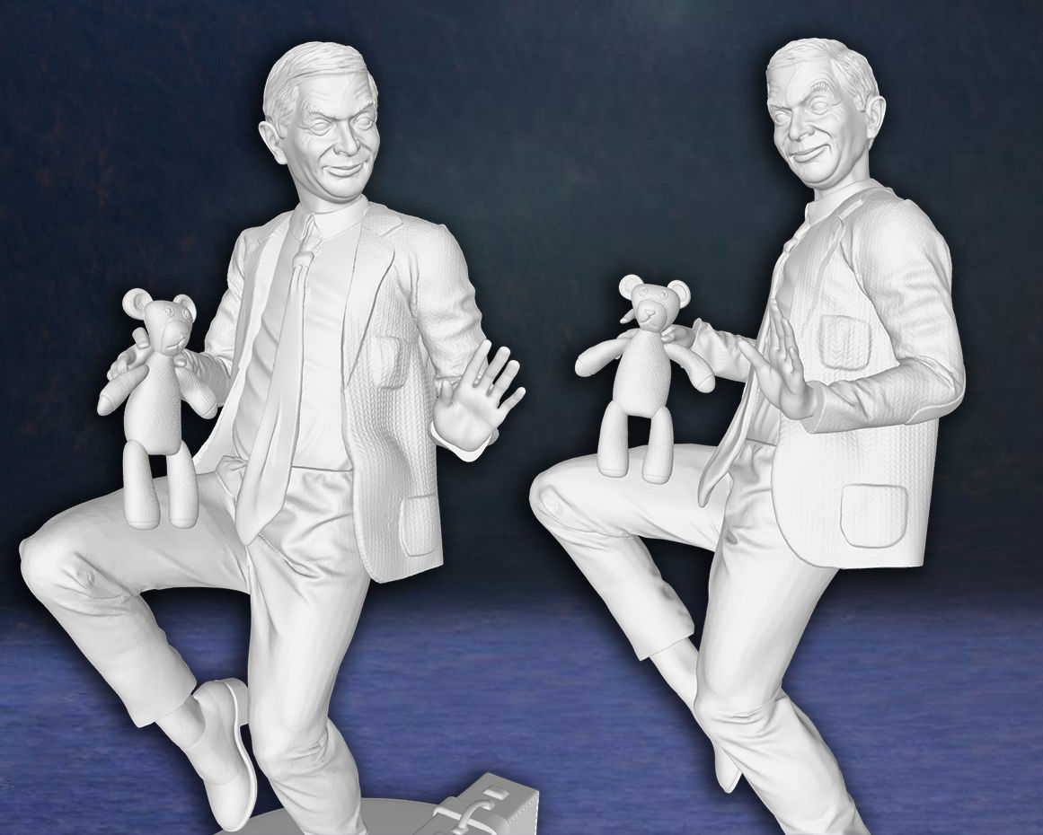 Mr Bean Rowan Atkinson Action Figures Custom 3D Print Model 3D model 3D ...