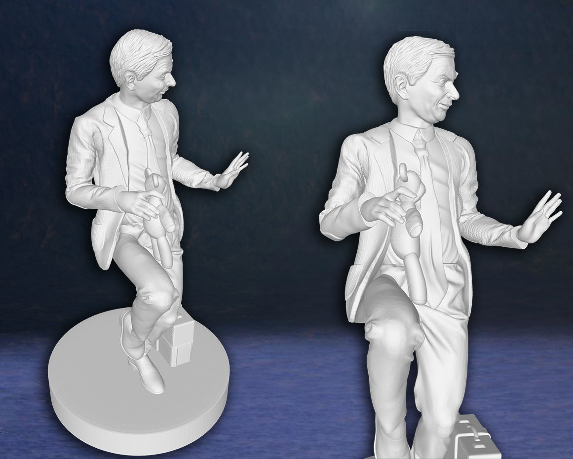 Mr Bean Rowan Atkinson Action Figures Custom 3D Print Model 3D model 3D ...