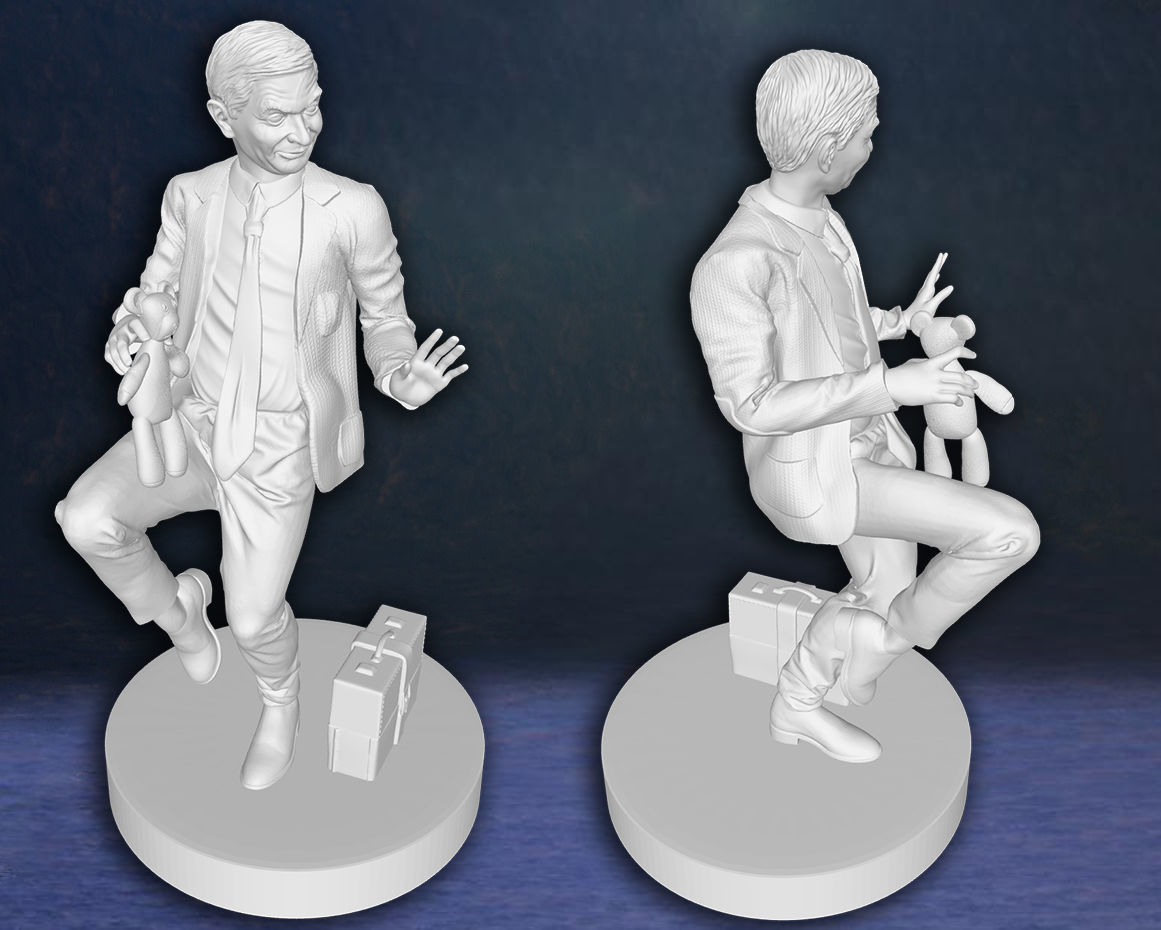 Mr Bean Rowan Atkinson Action Figures Custom 3D Print Model 3D model 3D ...
