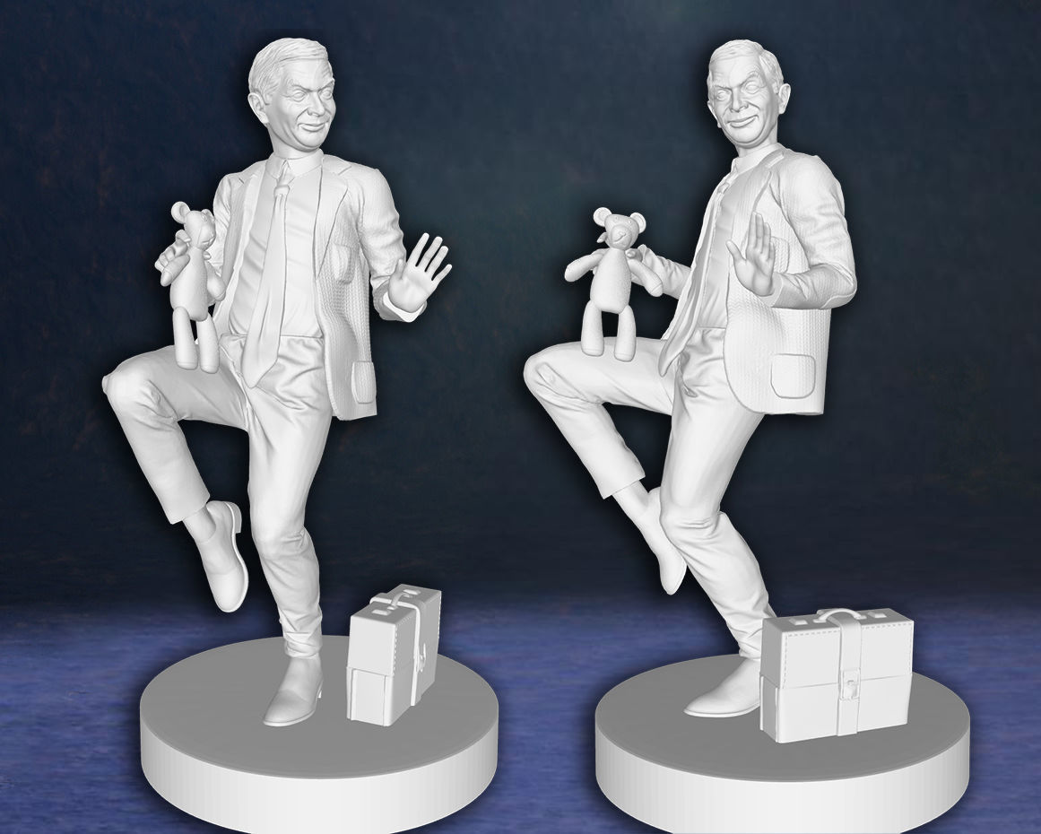 Mr Bean Rowan Atkinson Action Figures Custom 3D Print Model 3D model 3D ...