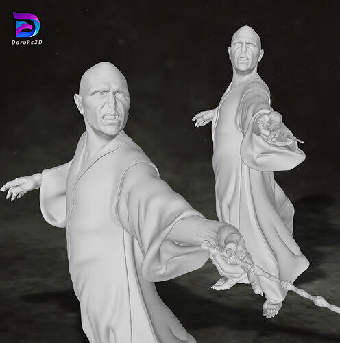 Lord Voldemort Harry Potter Action Figures Custom Action 3D model 3D ...