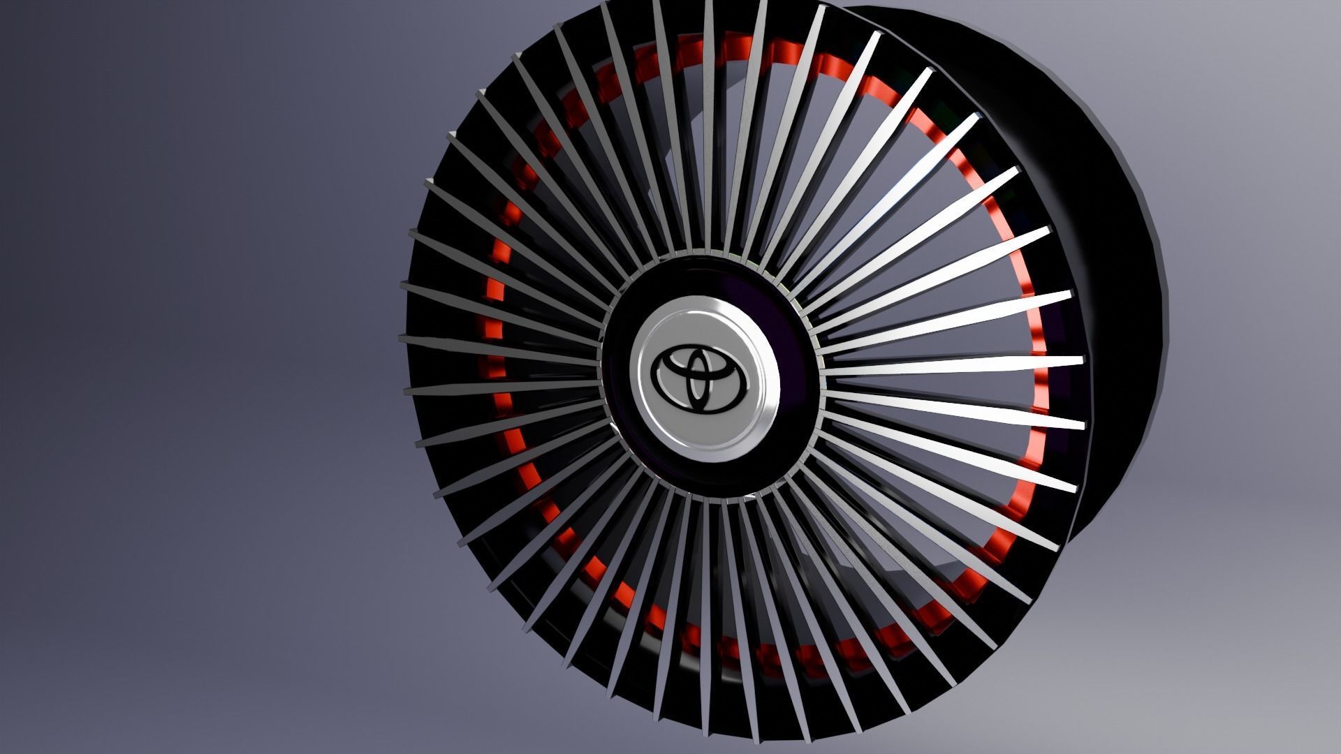 Toyota 2024 wheels free 3D model | CGTrader