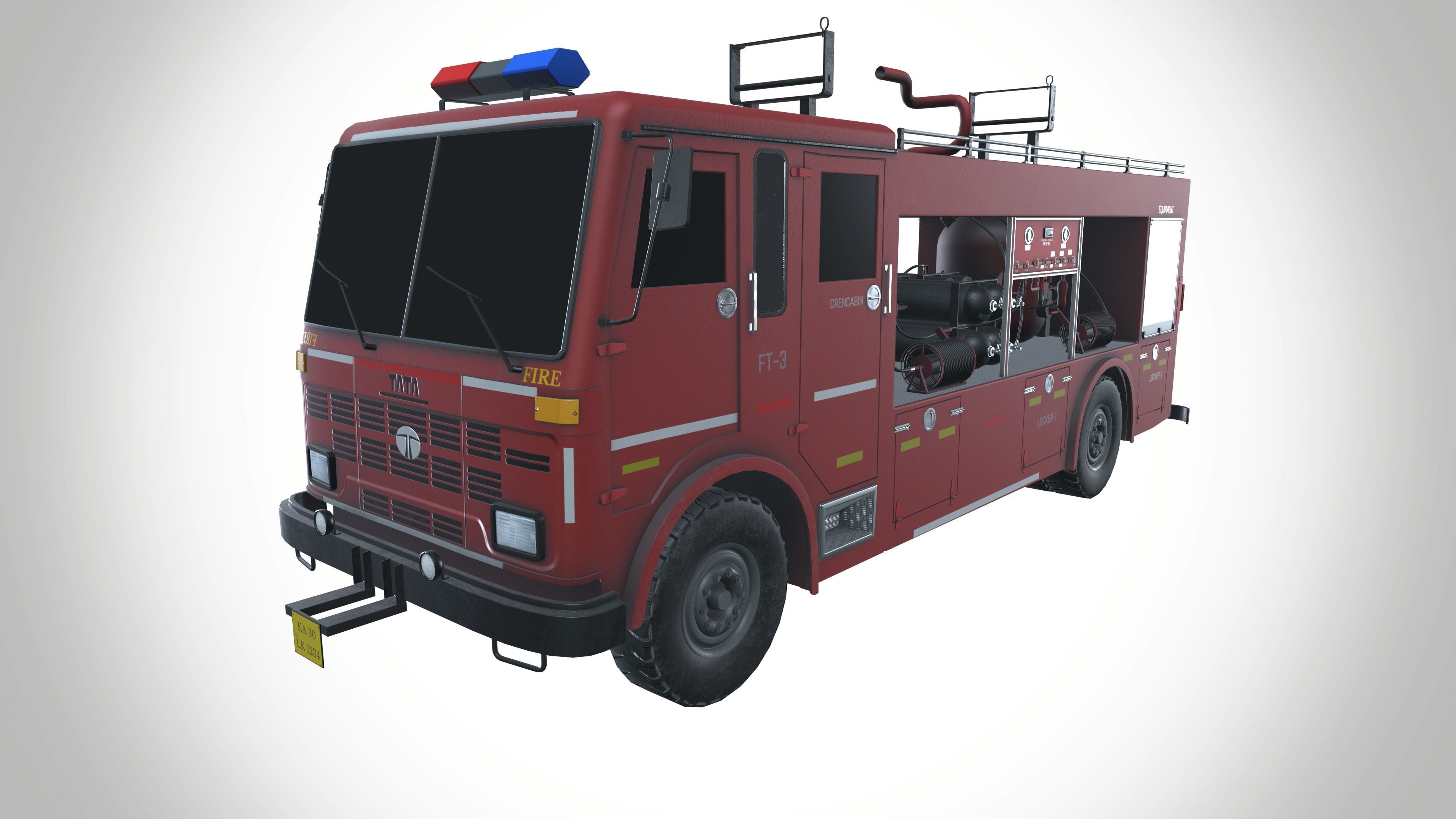 3D model Fire Fighting Vehicle VR / AR / low-poly | CGTrader