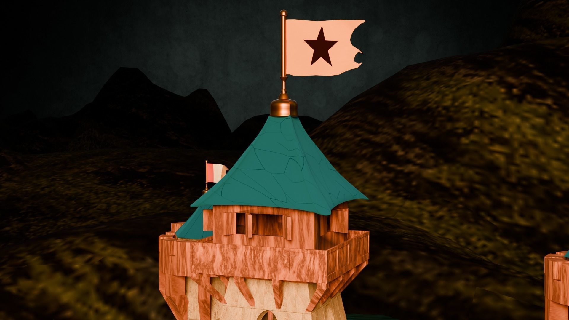 Medieval Stronghold And Village free VR / AR / low-poly 3D model ...