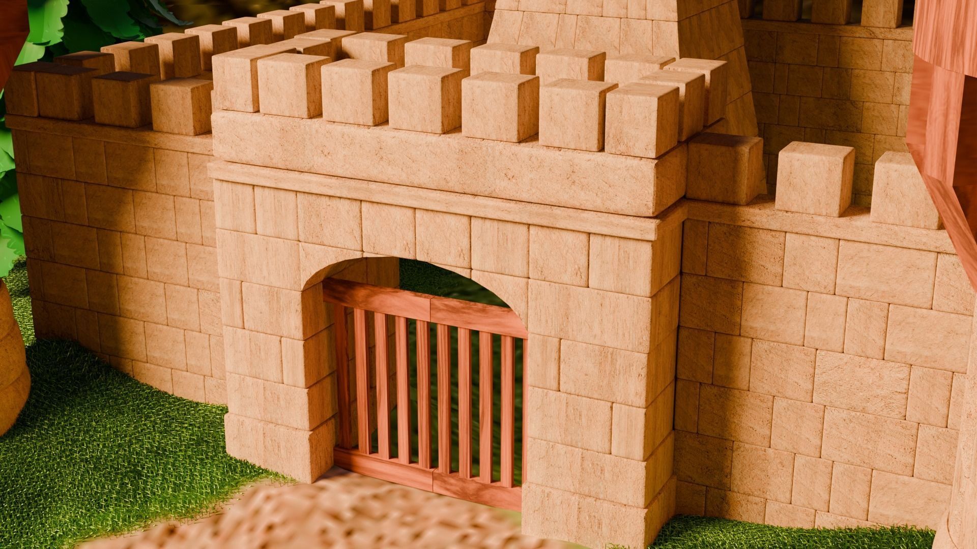 Medieval Stronghold And Village free VR / AR / low-poly 3D model ...