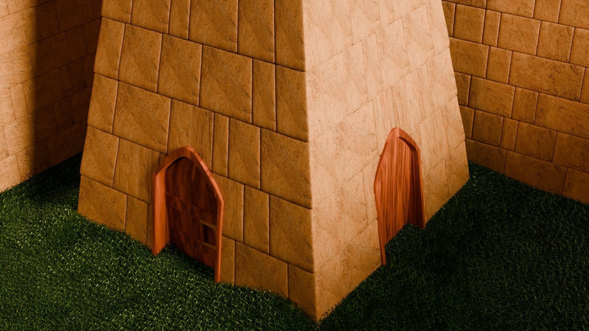 Medieval Stronghold And Village free VR / AR / low-poly 3D model ...