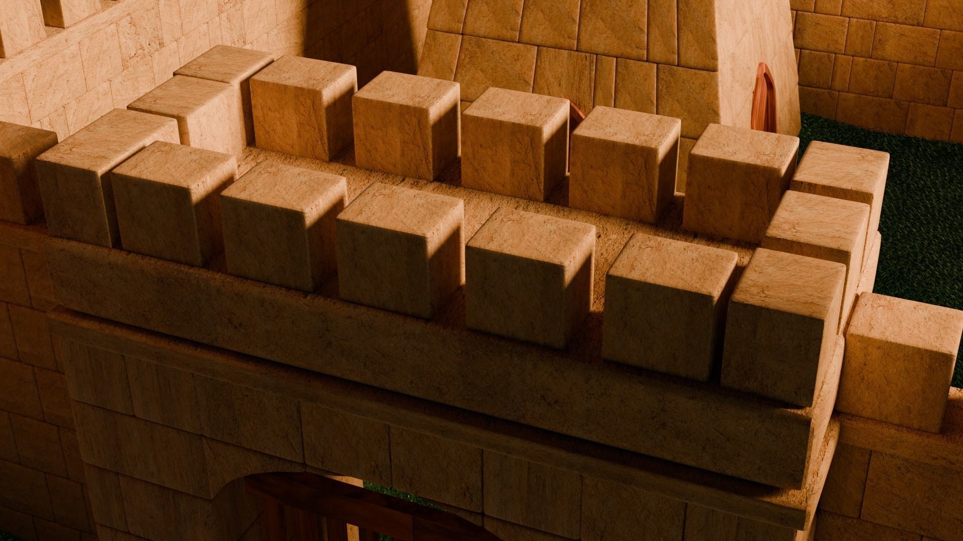 Medieval Stronghold And Village free VR / AR / low-poly 3D model ...