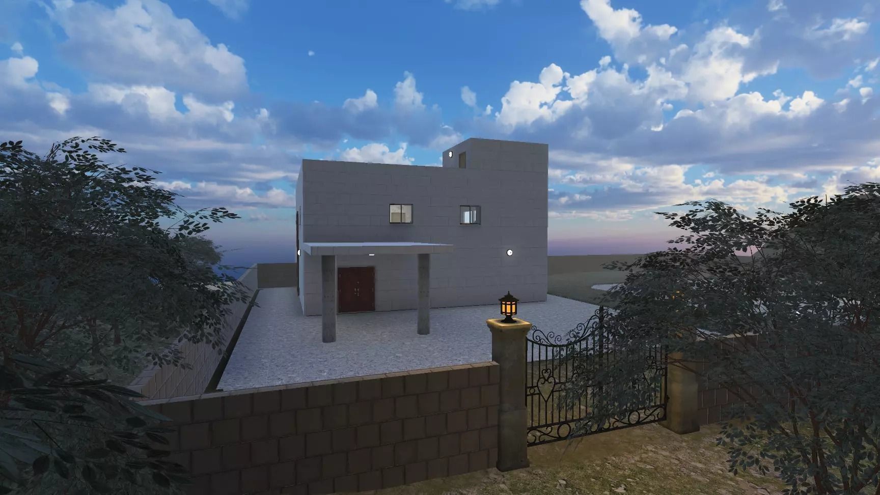 Luxury Cliff Mansion 3D FBX Model - With Interior 3D model | CGTrader