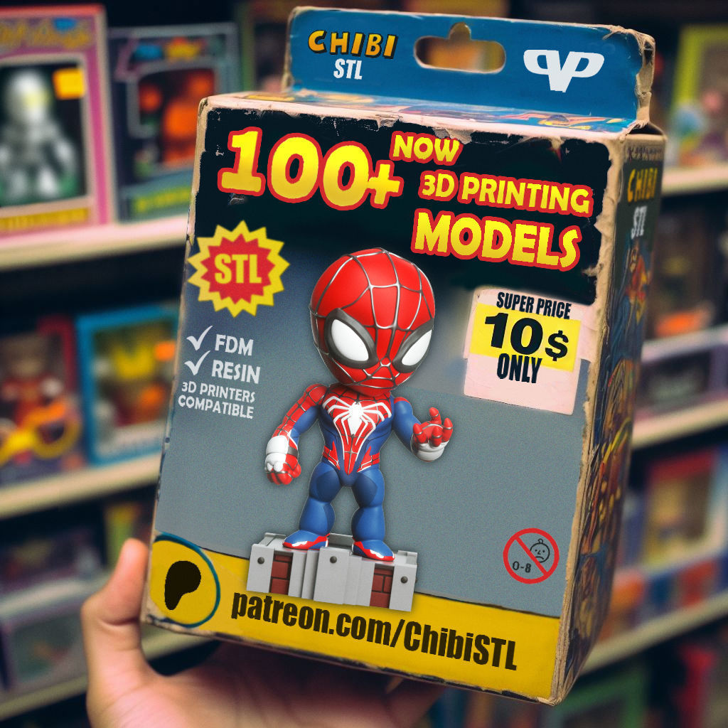 Spider-Man 2 PS5 Chibi STL for 3D Printing ChibiSTL 3DXM 3D model 3D ...