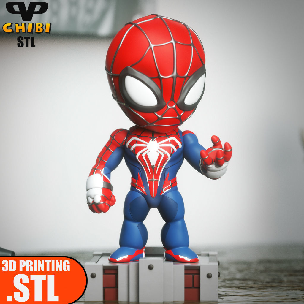 Spider-Man 2 PS5 Chibi STL for 3D Printing ChibiSTL 3DXM 3D model 3D ...