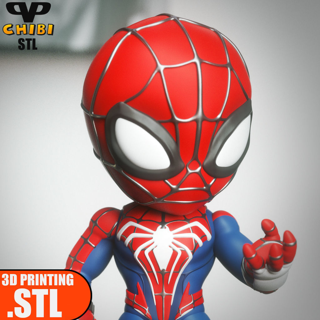 Spider-Man 2 PS5 Chibi STL for 3D Printing ChibiSTL 3DXM 3D model 3D ...