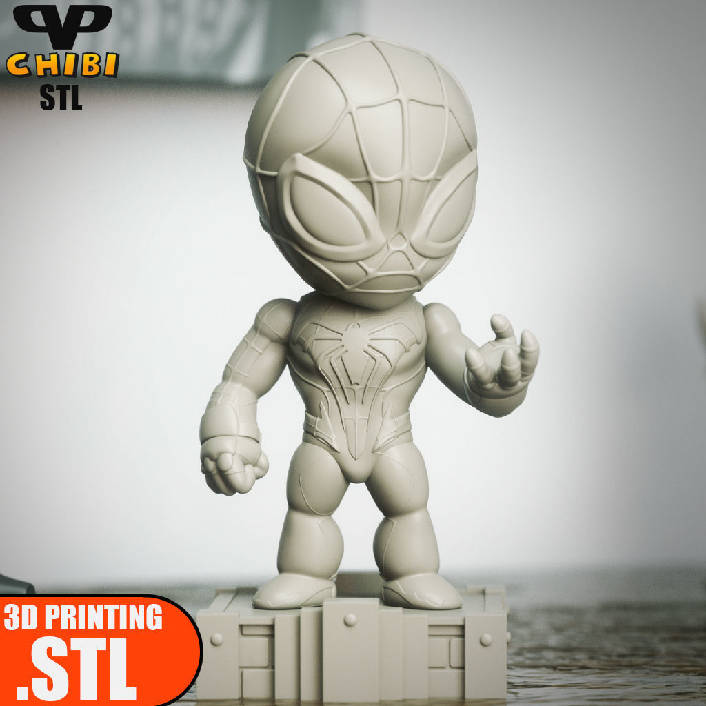 Spider-Man 2 PS5 Chibi STL for 3D Printing ChibiSTL 3DXM 3D model 3D ...