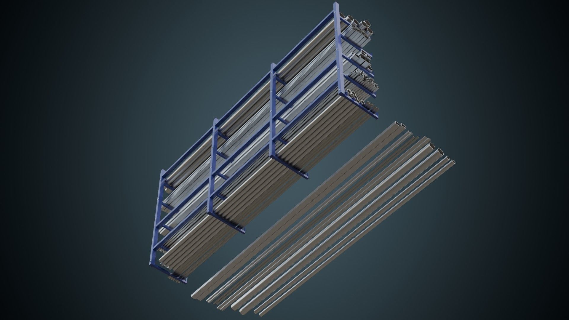 3D model Pipe Rack 1 Basic VR / AR / low-poly | CGTrader