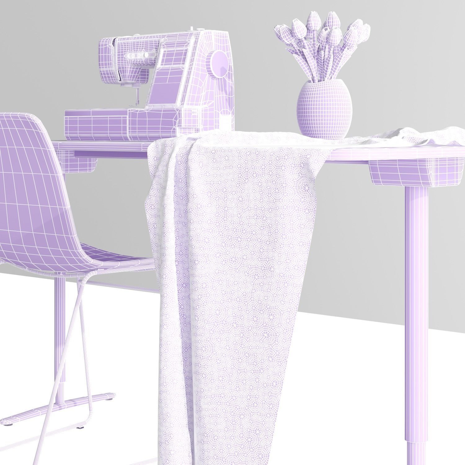 sewing machine table 3D model | CGTrader