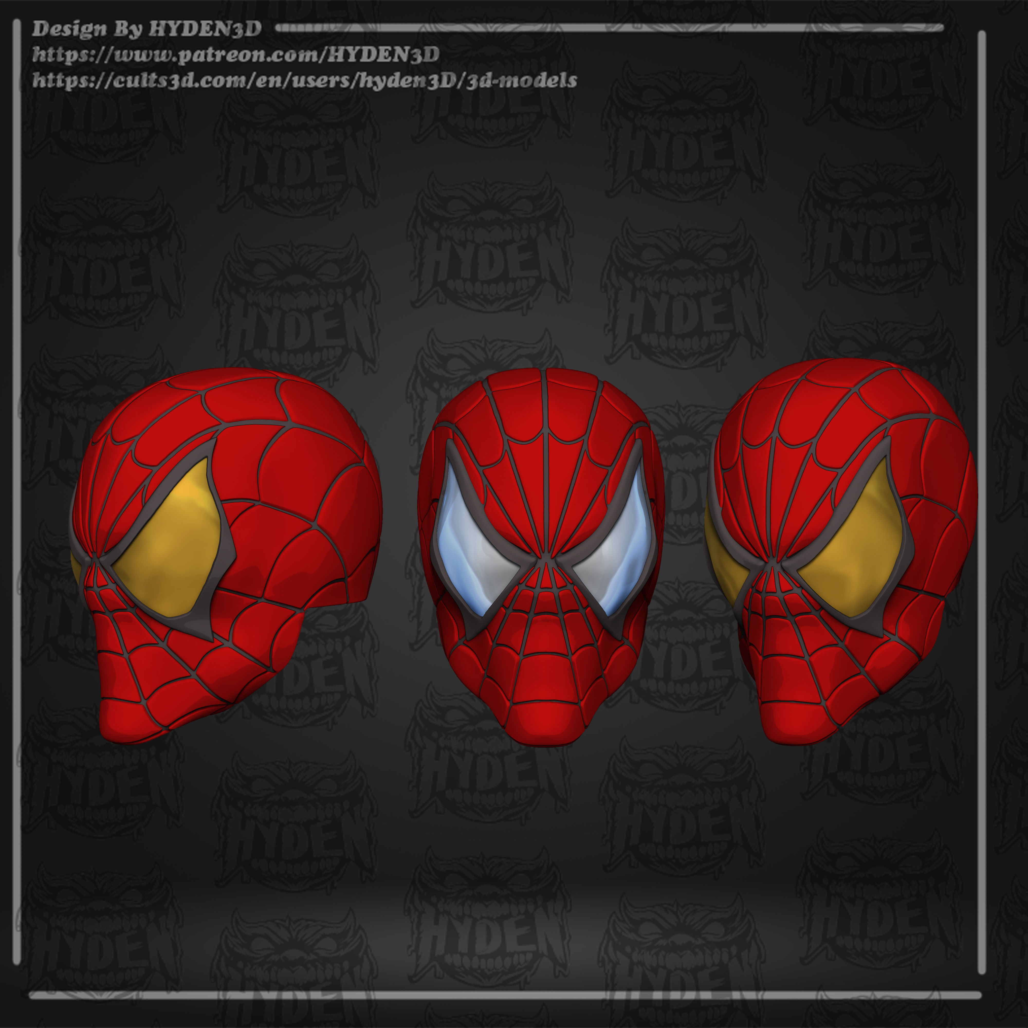 CLASSIC SPIDERMAN HEAD 3D model 3D printable | CGTrader