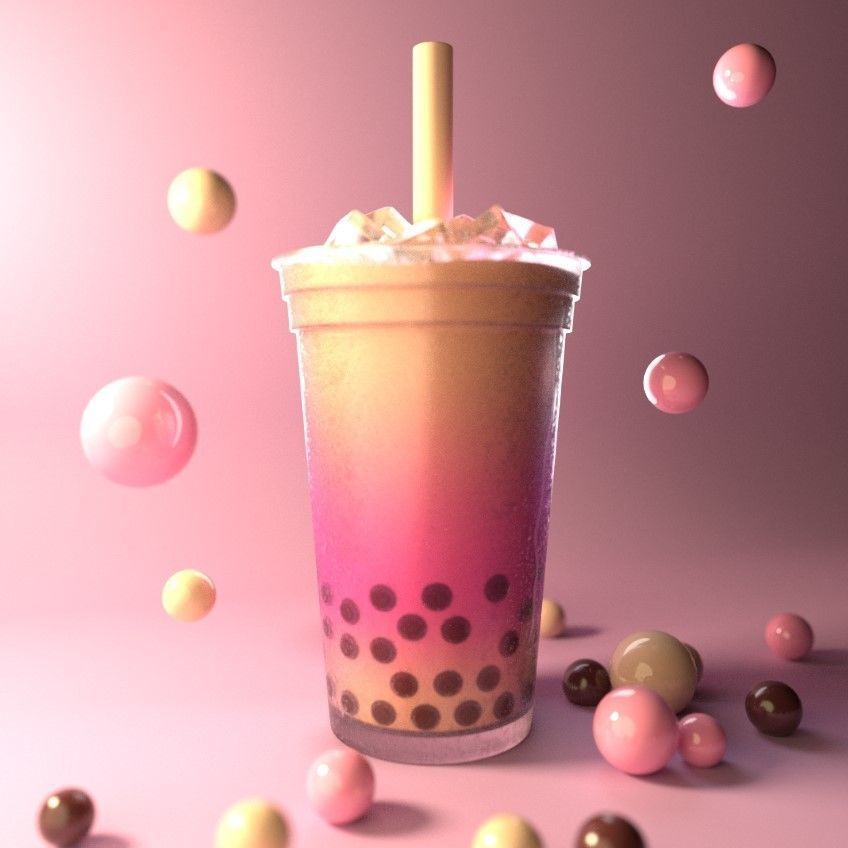 Stylized 3D Bubble Tea Model 3D model | CGTrader