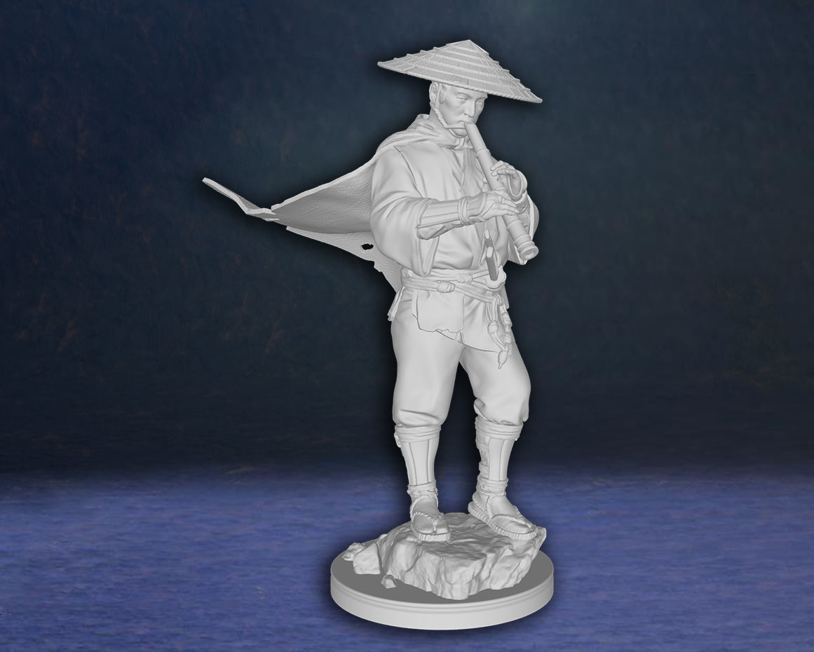 Ghost of Tsushima Ronin Ninja Play Flute Action 3D Print Model 3D model ...