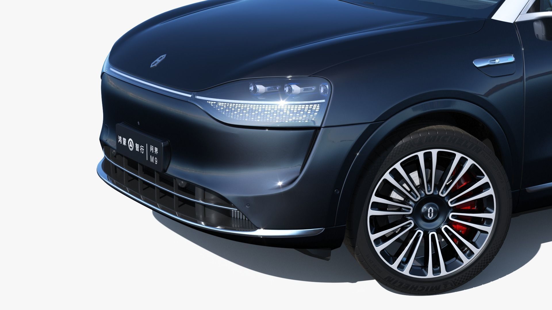 2024 Huawei HIMA Aito M9 Ultra with interior 3D model animated rigged ...