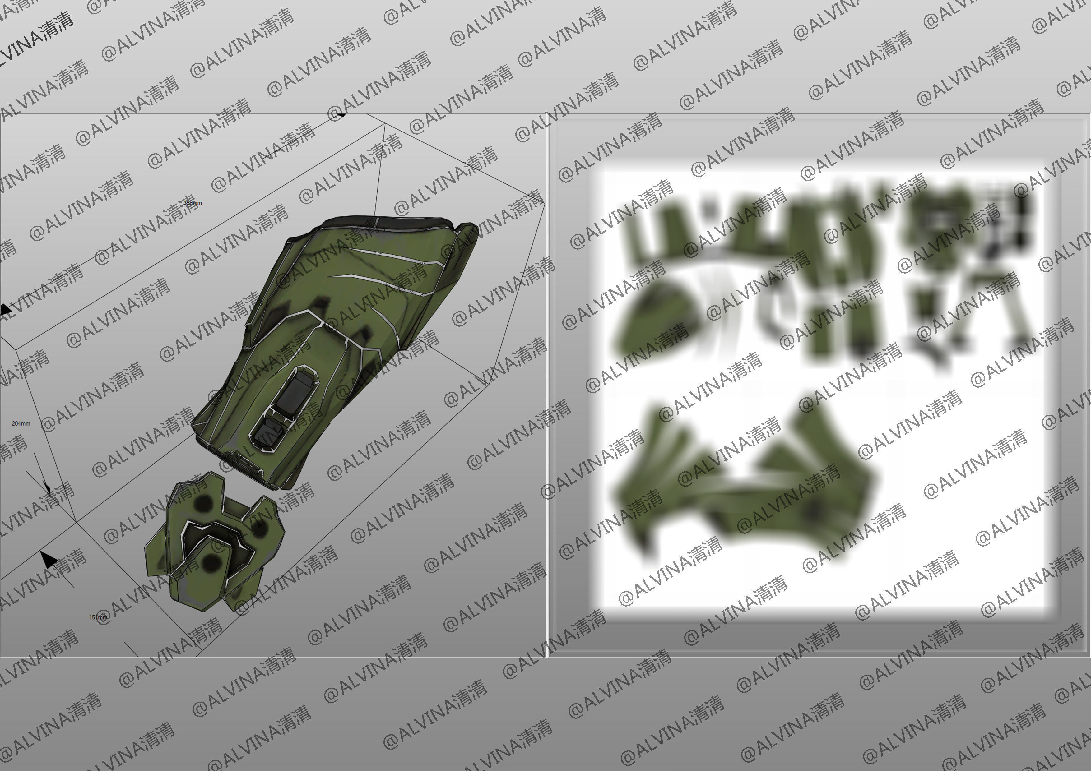 3D model Halo Infinite Master Chief Armor - DIY Cosplay Pepakura Foam ...