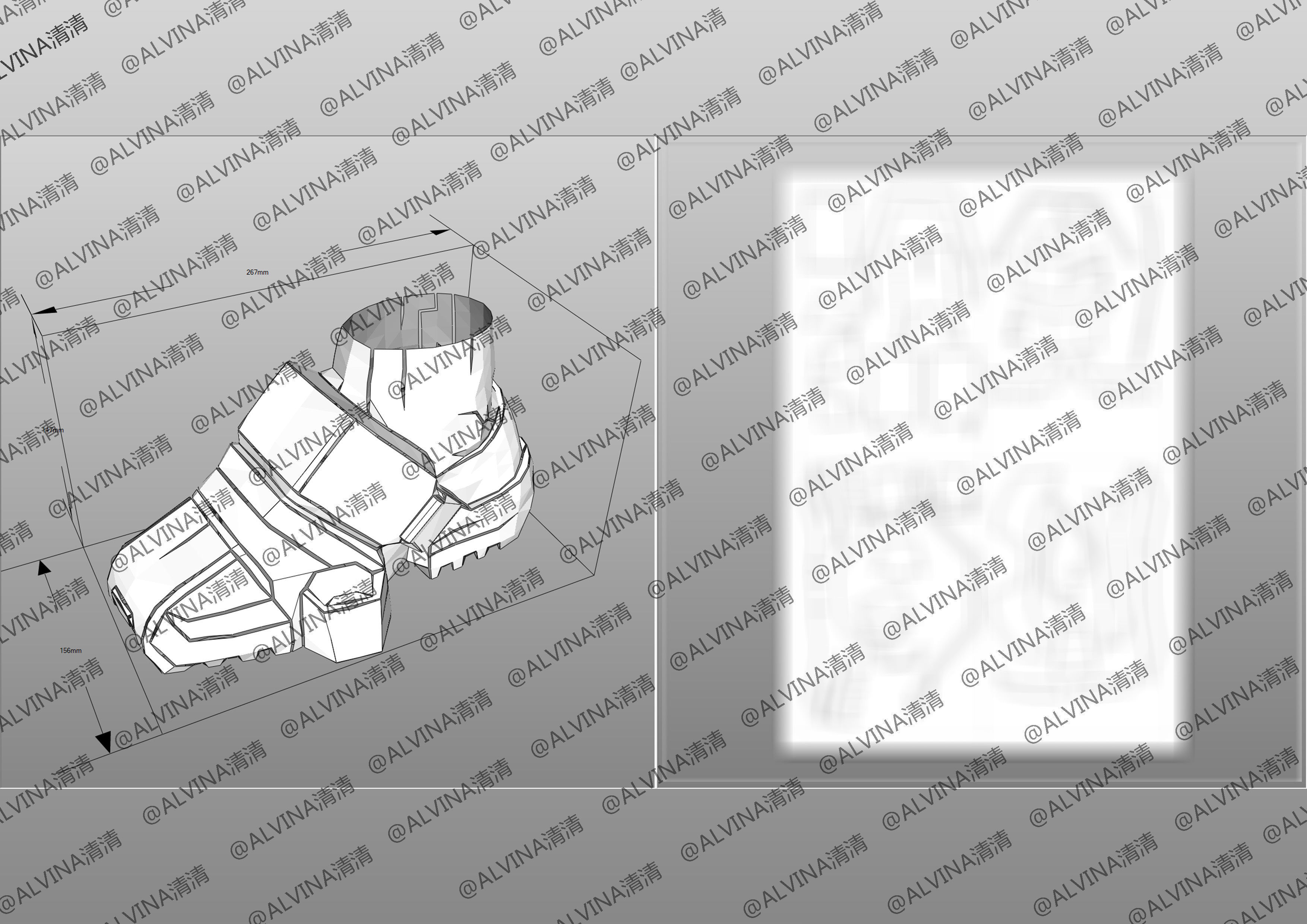 3D model Halo Infinite Master Chief Armor - DIY Cosplay Pepakura Foam ...