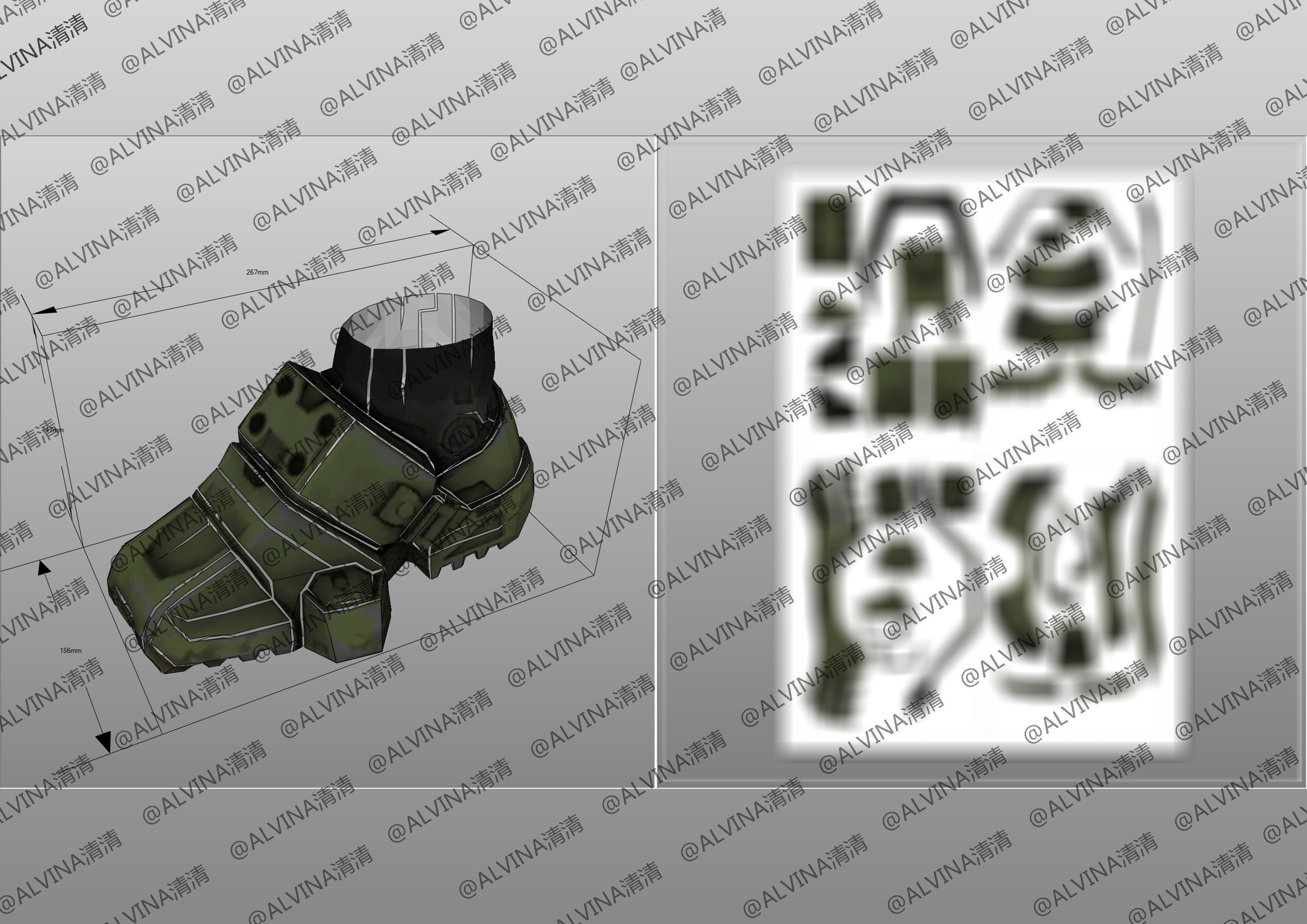 3D model Halo Infinite Master Chief Armor - DIY Cosplay Pepakura Foam ...