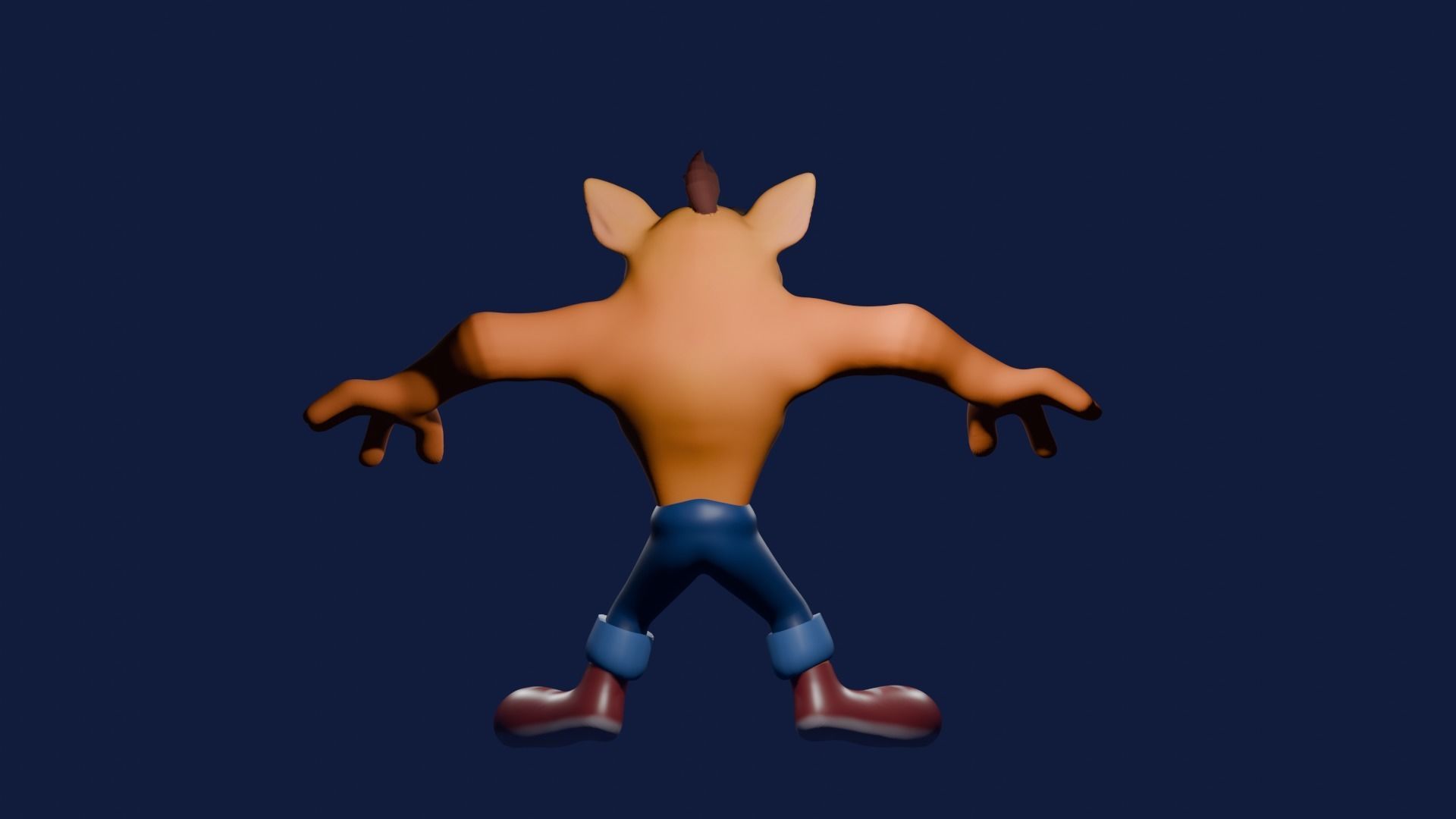 Crash Bandicoot fox 3D model rigged | CGTrader