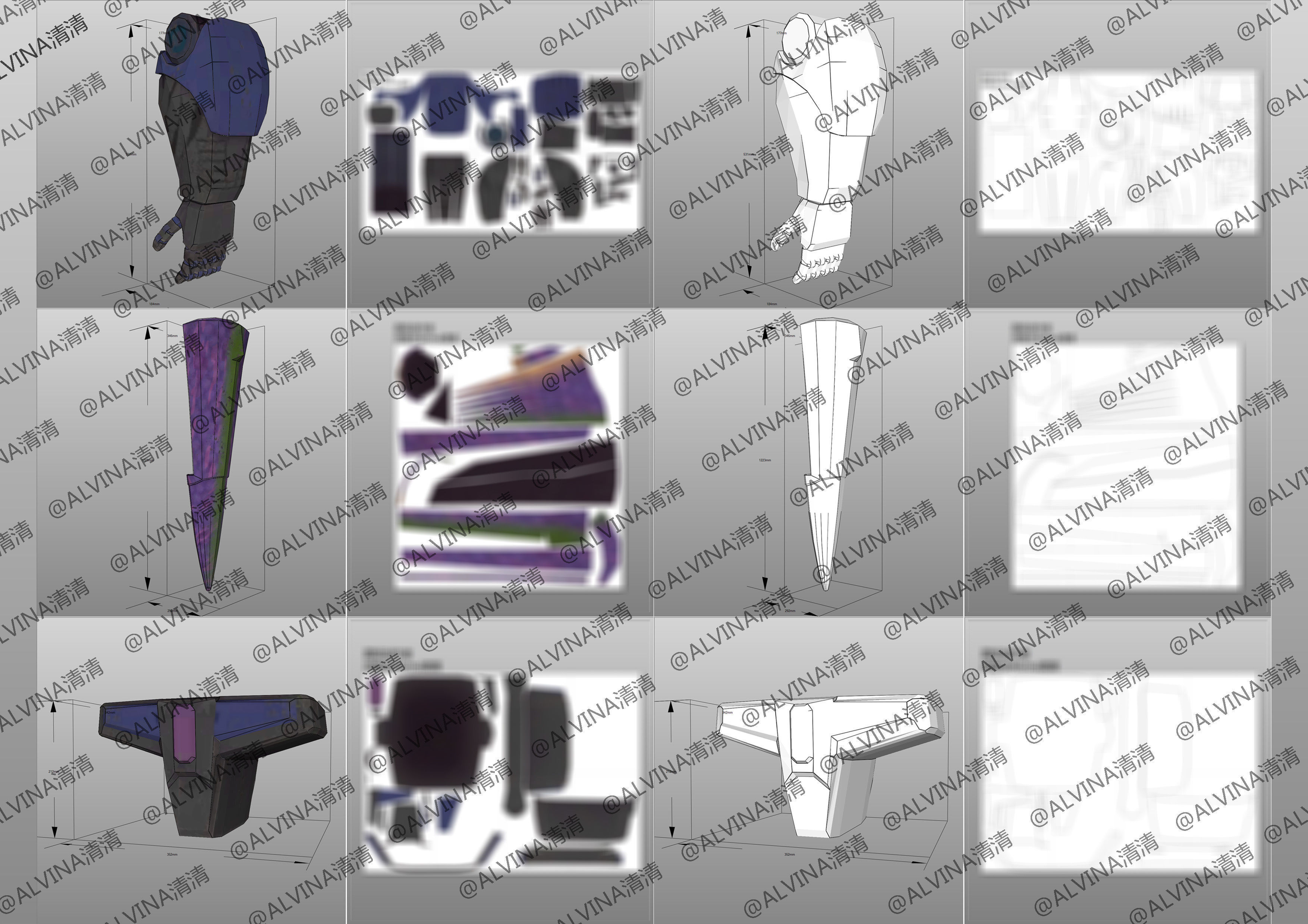 3D model Beast Wars Megatron Armor - DIY Cosplay Pepakura Foam Template ...