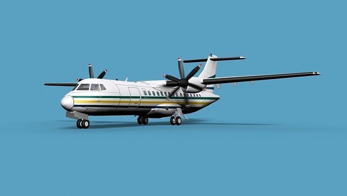 ATR ATR-42-500 Corporate 2 3D model animated rigged | CGTrader