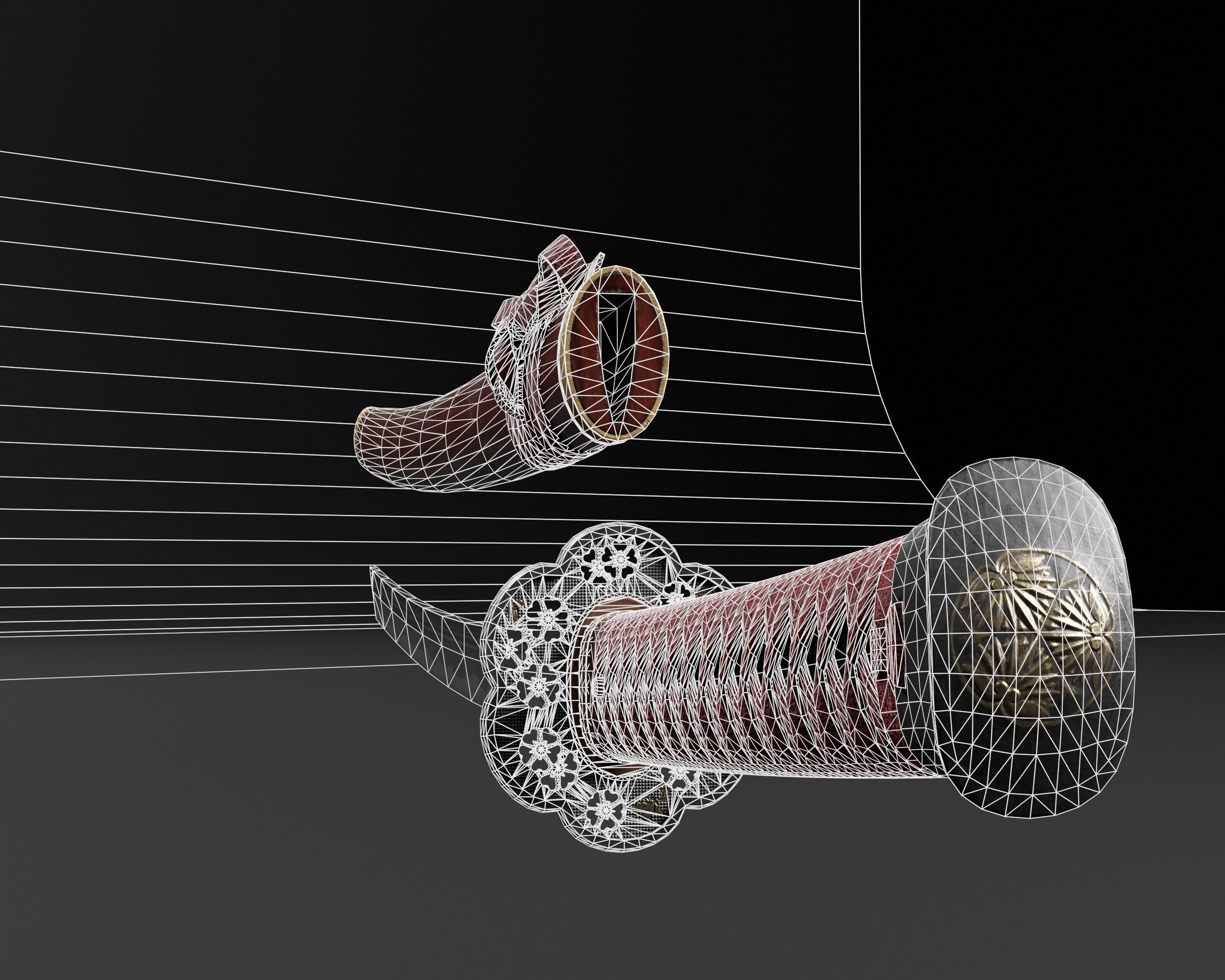 3D model Katana Samurai Sword VR / AR / low-poly | CGTrader