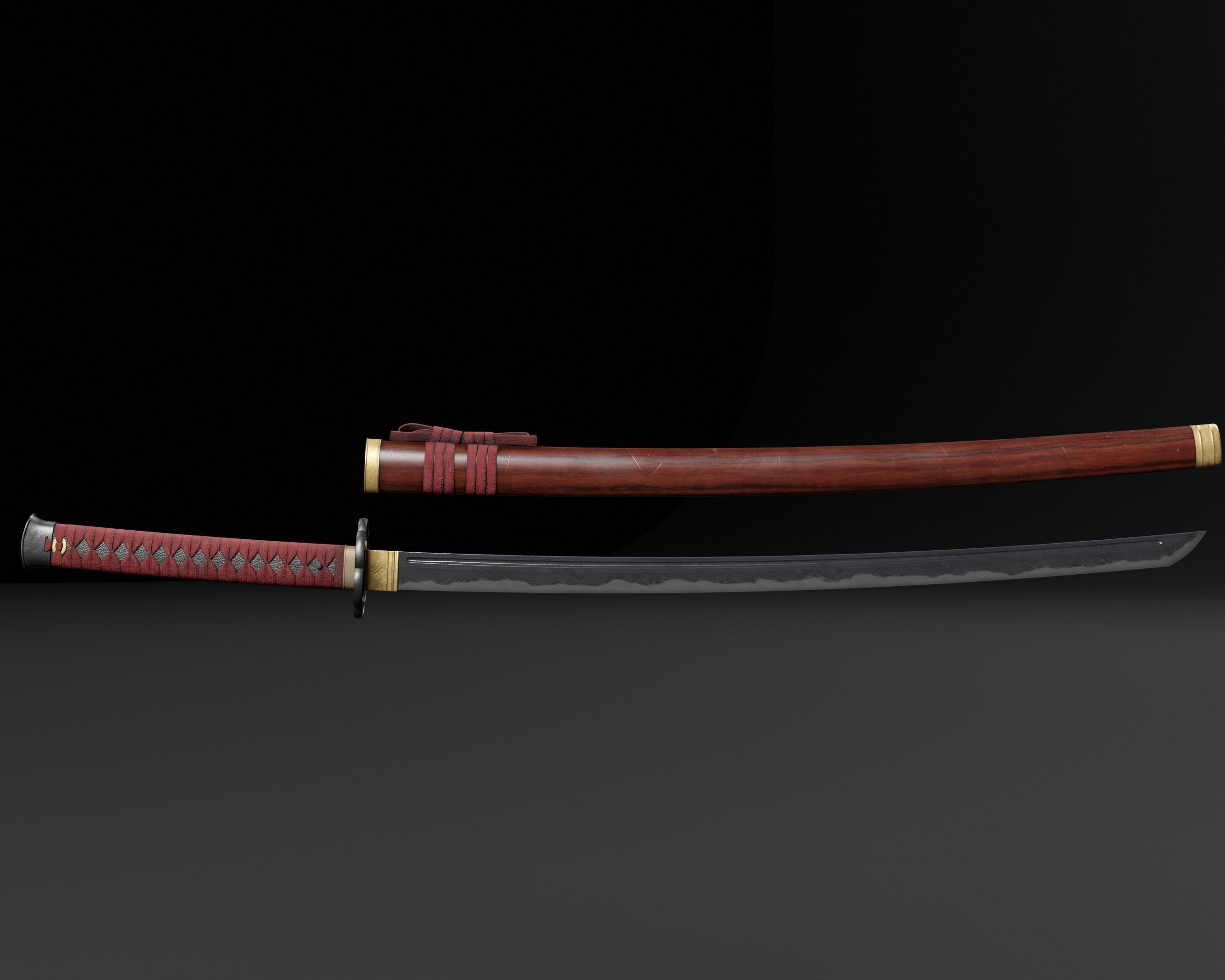 3D model Katana Samurai Sword VR / AR / low-poly | CGTrader