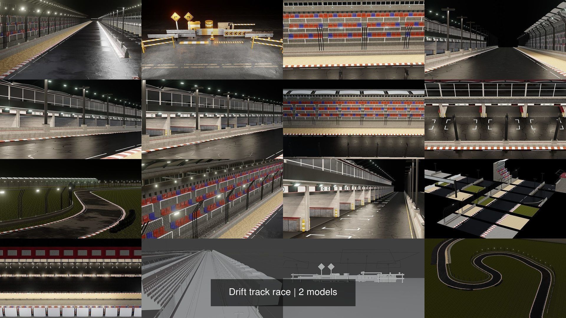 3D Model Collection Drift track race VR / AR / low-poly | CGTrader